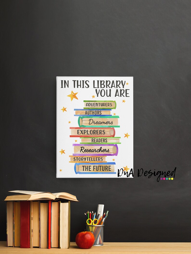 In This Library You Are... Positive Affirmations Printable - Etsy