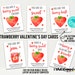 Editable Strawberry Valentine DIY Print Cards for Kids - Etsy