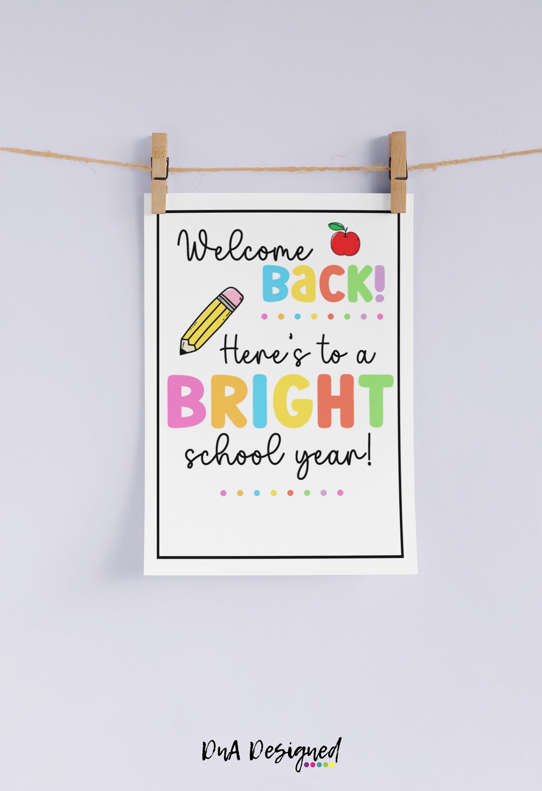 Welcome Back to a Bright School Year Gift Tag for Teachers - DIGITAL ...
