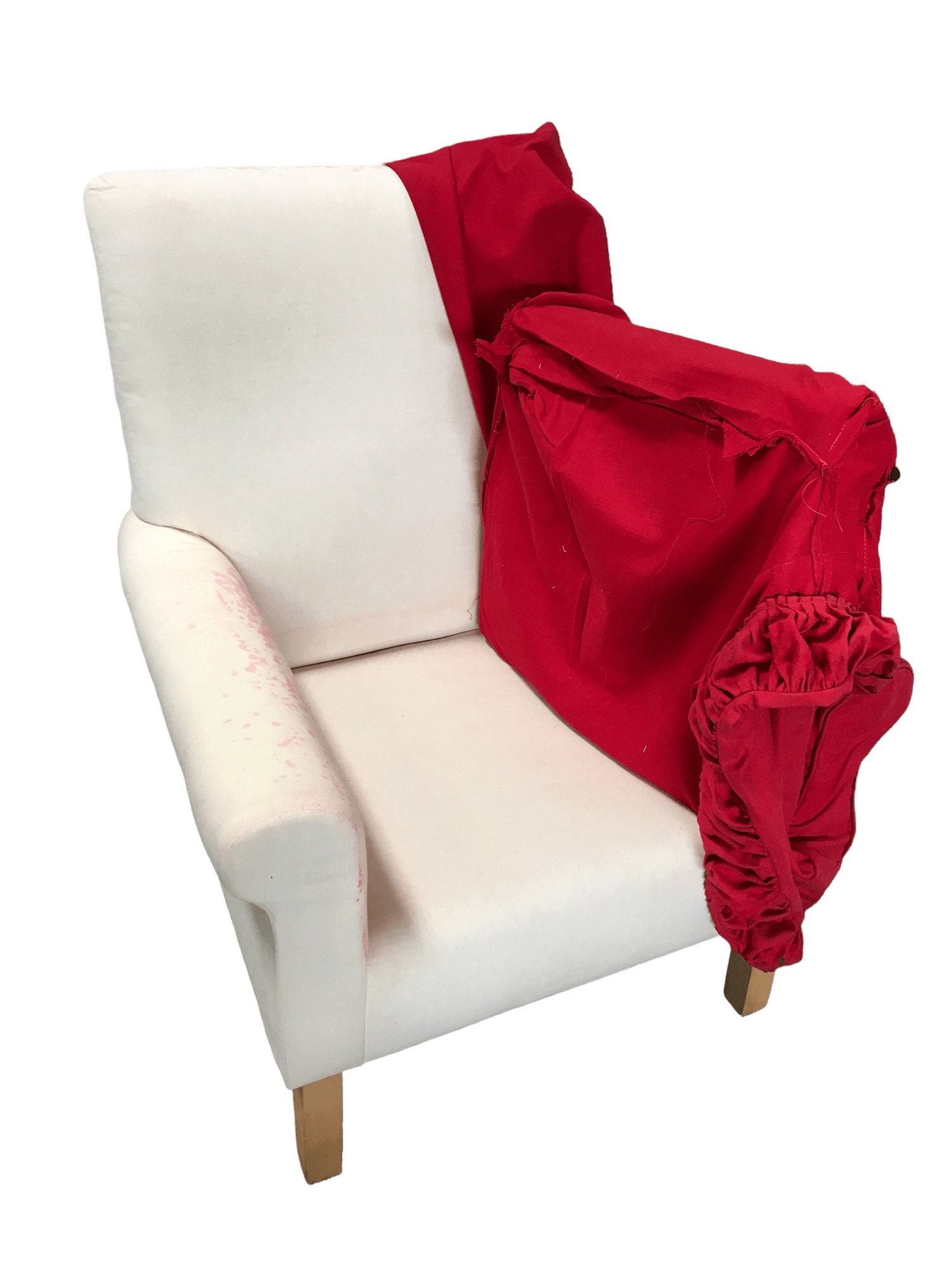 White Muslim Lounge Armchairs With Red Cover and Skirt - Etsy