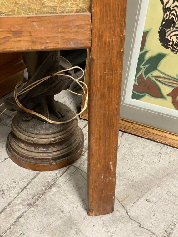 Mid Century Bubbles Fiberglass Oak Wall Panel Screen - Gem