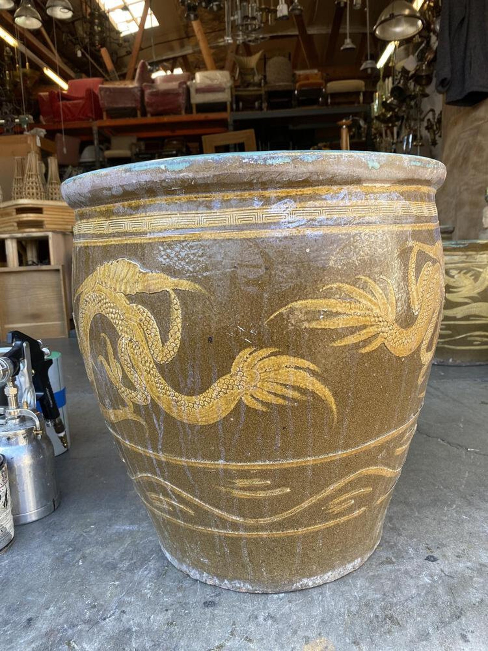 Antique Chinese Century Egg Art Pottery Holder Planter - Etsy