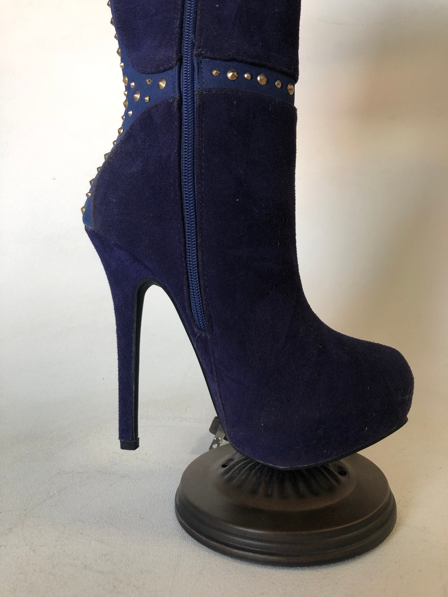 Purple Stiletto High Heel Boot Table Lamp With Floral Lamp Shade - Etsy.de