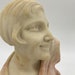 Art Deco Hand Carved Female Flapper Girl Alabaster Bust, Unsigned - Etsy