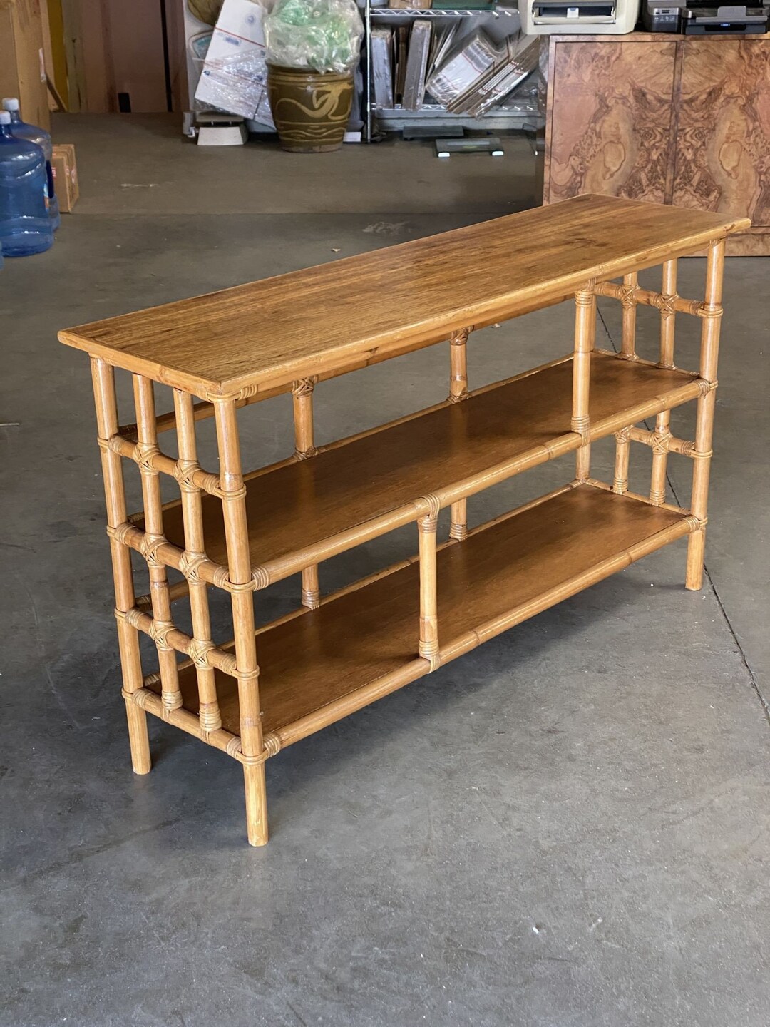 Imaculately Restored Three-tier Ladder Sides Bookshelf Console Table W ...