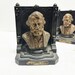 Solid Brass Bookends Bust of Henry W. Longfellow by "b & H" Bradley and ...