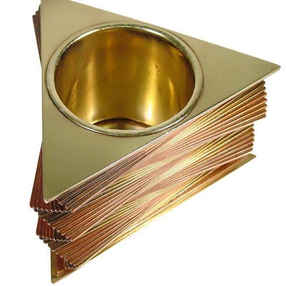 Rare Art Deco Stacked Brass & Copper Machine Age Humi… - Gem
