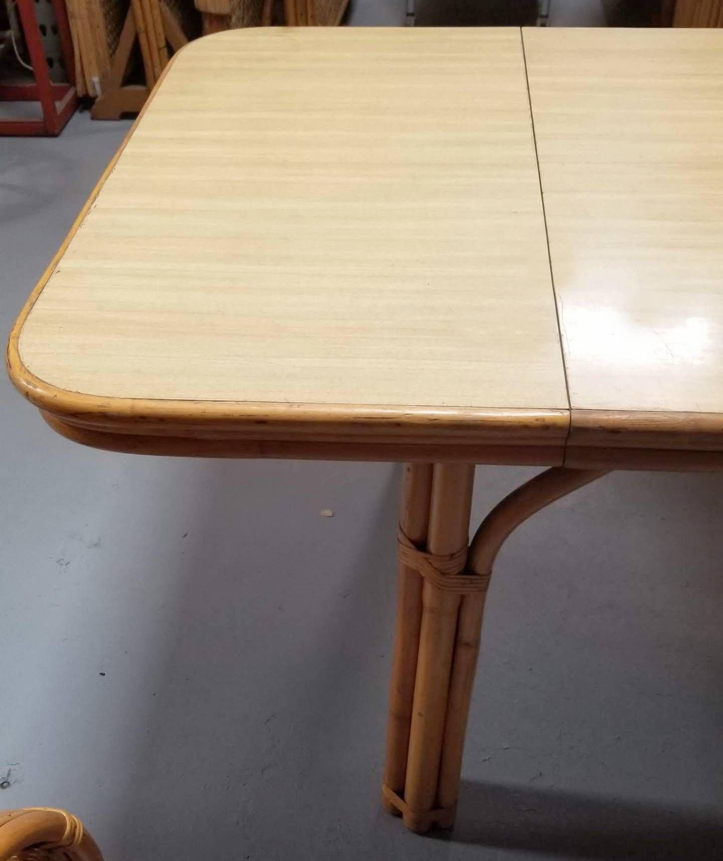Restored 4-strand Legs Rattan Dining Table W/ Formica Top - Etsy
