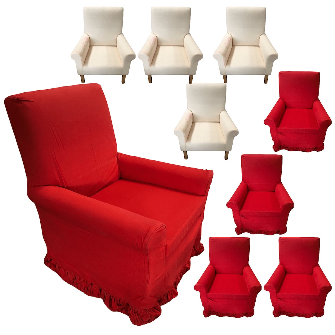 White Muslim Lounge Armchairs With Red Cover and Skirt - Etsy