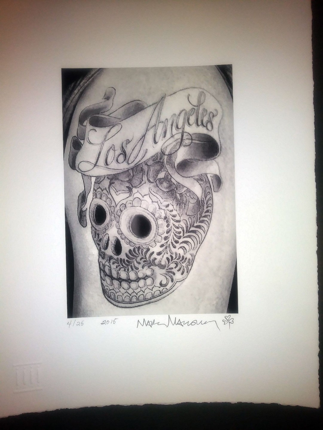 Mark Mahoney " Los Angeles Skull Tattoo" Giclée Print Signed 9 of 50 - Etsy