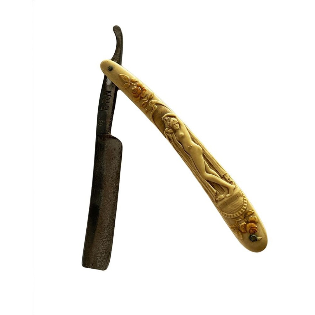 Rare Nude Art Nouveau Celluloid Straight Razor by Ern. C. Friedr - Etsy