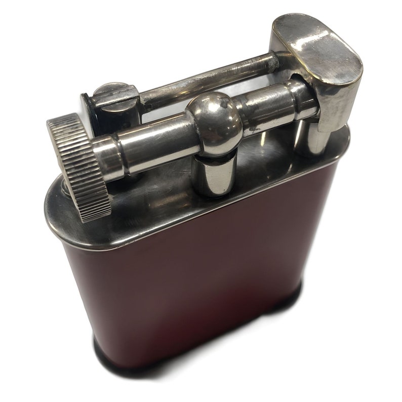 1920 Red Enamel Lift Arm French Table Lighter - Etsy