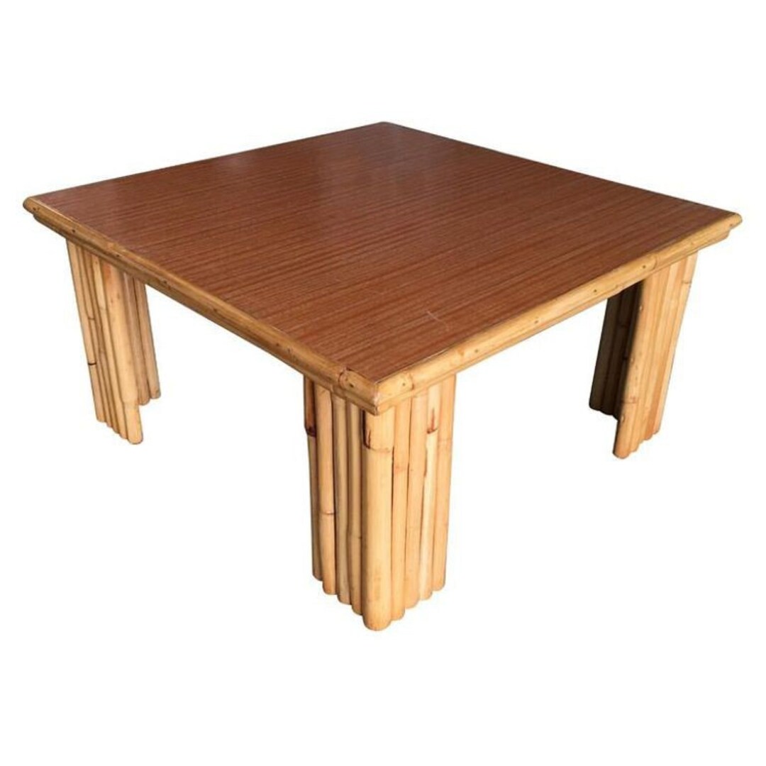 Restored 3' Foot Wide Rattan Coffee Table W/ Formica Top - Etsy