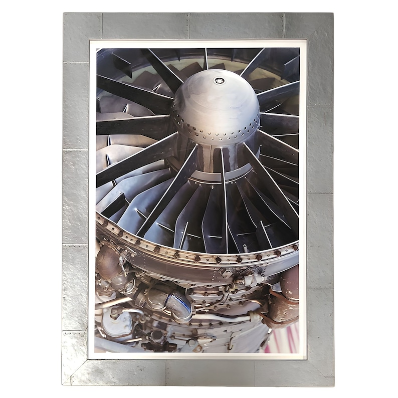 Custome Made Jet Engine Poster Print Photo in Riveted Aluminum Wraped ...