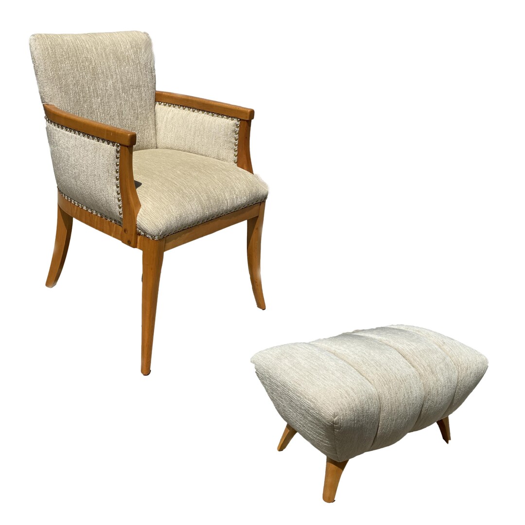High Style Mid Century Reading Chair w Ottoman by Heywood Wakefield Etsy