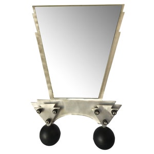 Custom Memphis Style Machined Metal Table Top Vanity Mirror - Etsy