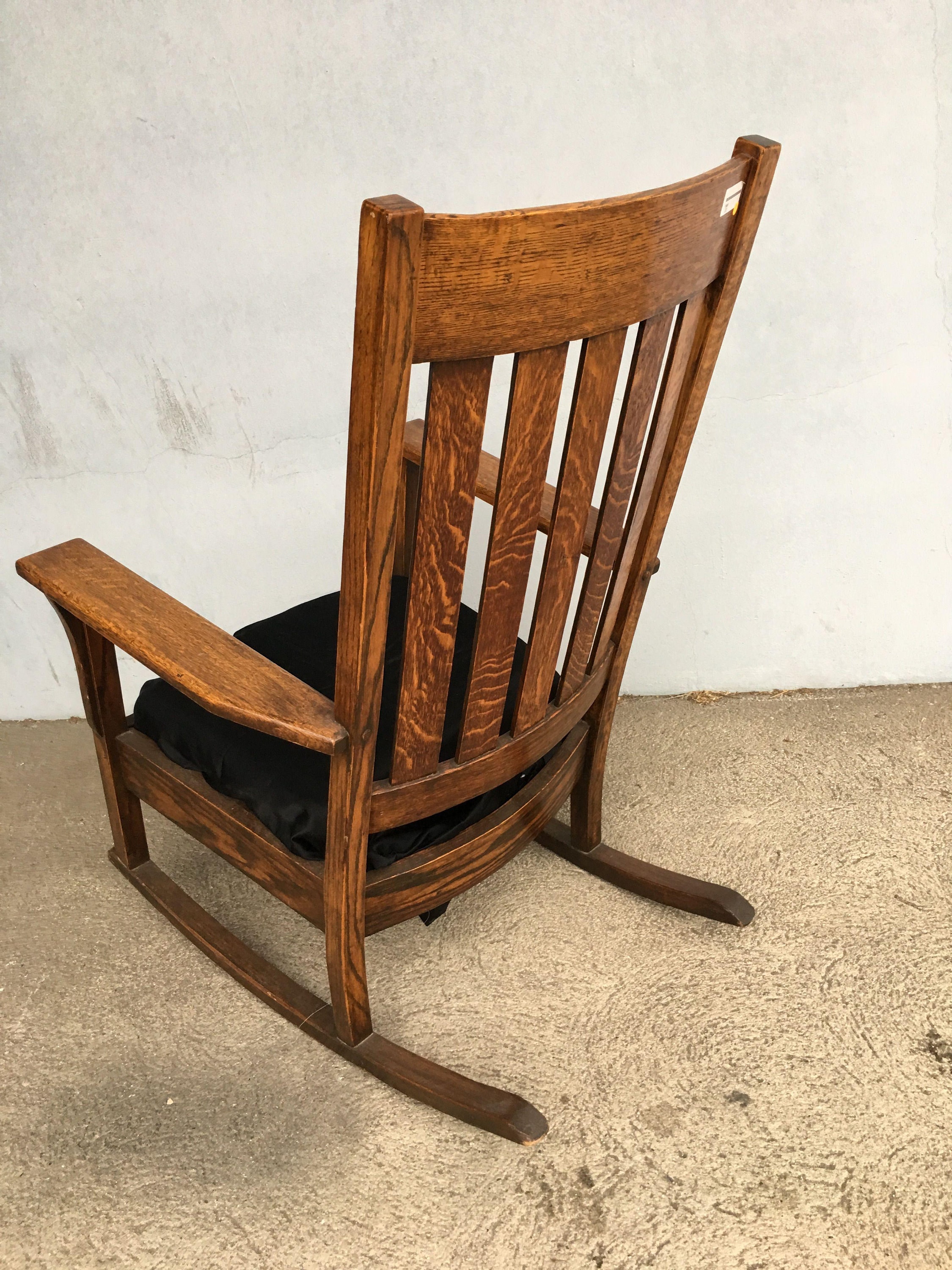 Mission Chestnut Slat Back Rocking Chair by National Chair Co - Etsy