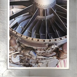 Custome Made Jet Engine Poster Print Photo in Riveted Aluminum Wraped ...