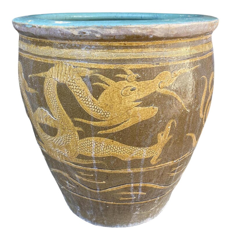 Antique Chinese Century Egg Art Pottery Holder Planter - Etsy