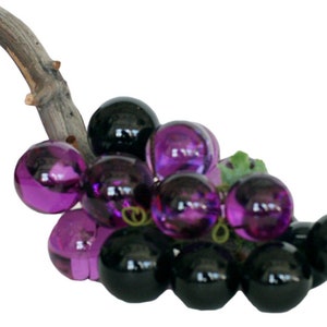 Vintage Mid Century Glass Lucite Puple Grape Cluster - Etsy