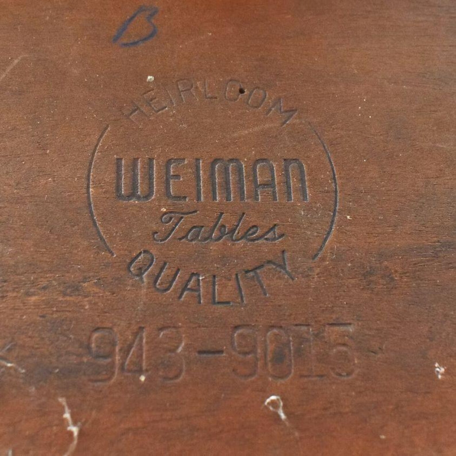 Mahogany & Brass Round Drum Coffee Table W/ Inlaid Leather by Weiman ...