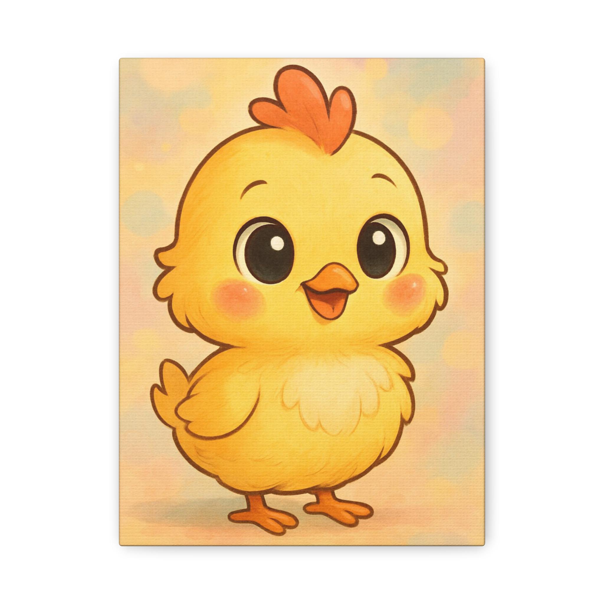Chick Canvas Print, Nursery Decor, Whimsical Art - Etsy