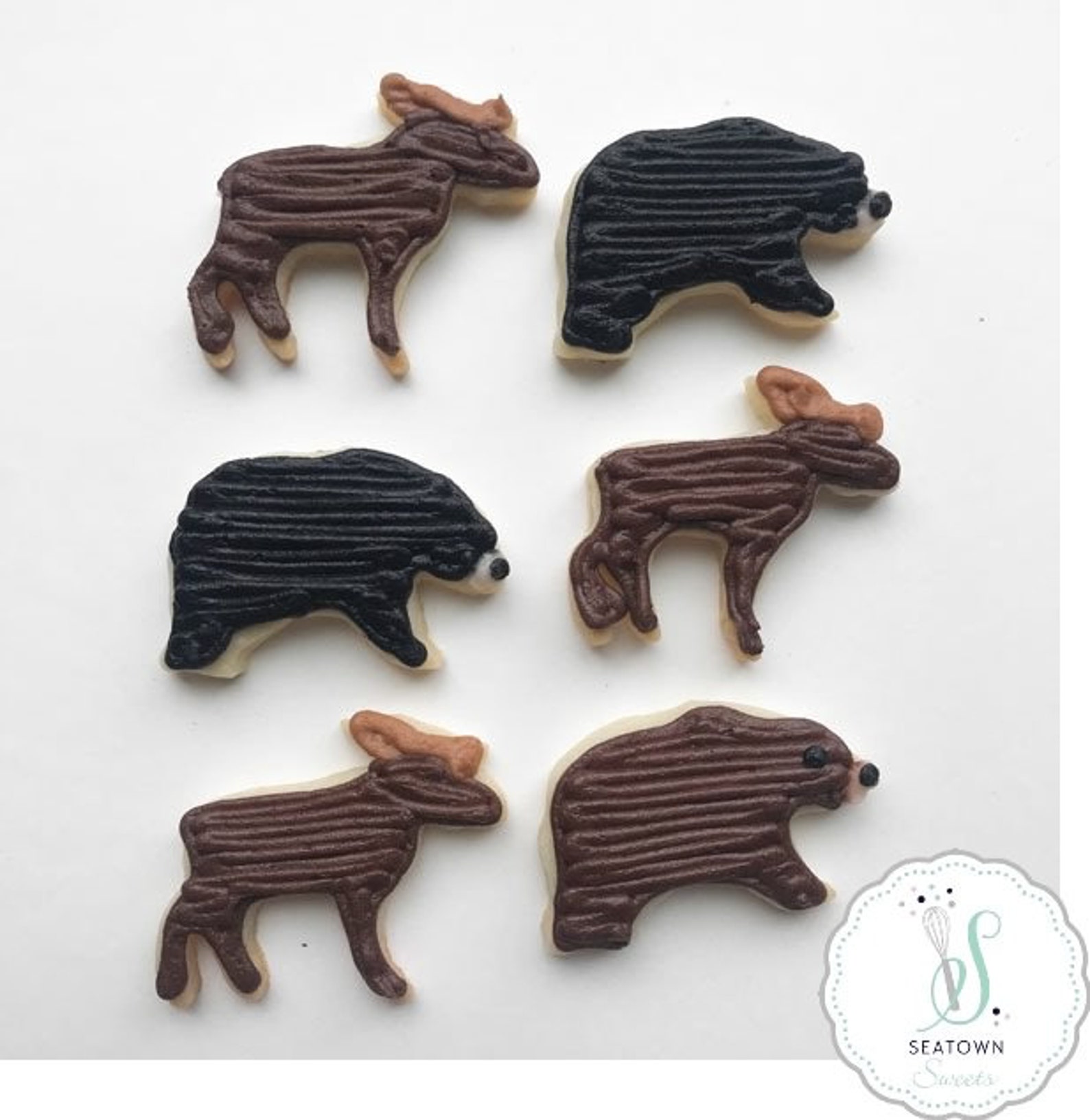 7 Piece Mini Cabin Cookie Cutter Set Moose Bear Canoe Fish - Etsy