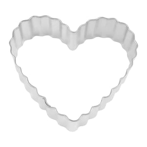 Fluted Medium Heart 3.5'' Cookie Cutter Metal Love Valentine Cookie ...