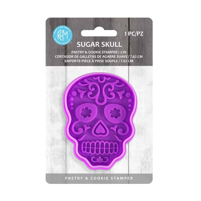 Sugar Skull Cookie Cut & Stamper 3'' Day of the Dead - Etsy