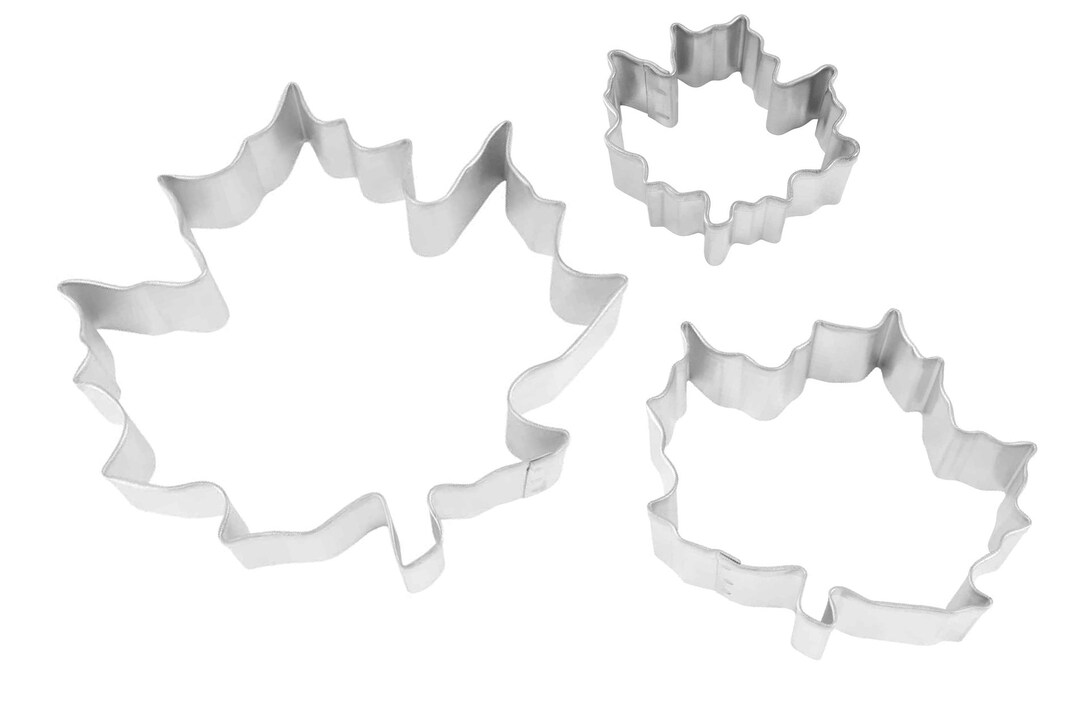 3 Piece Autumn Fall Maple Leaf Cookie Cutter Set Fall Leaves Halloween ...