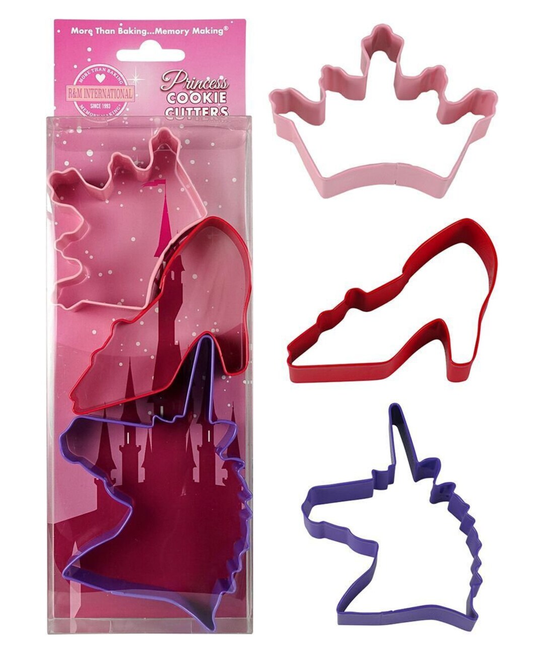3 Piece Princess Cookie Cutter Set Unicorn Head Glass Slipper Tiara ...
