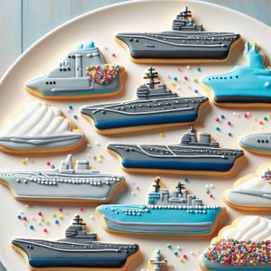 9 Piece Navy Military Cookie Cutter Set Metal | Birthday Party ...