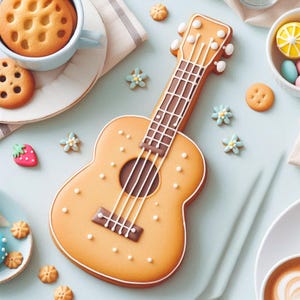 Guitar 5.25'' Ukulele Cookie Cutter Metal Music | Cookie Cutters - Etsy