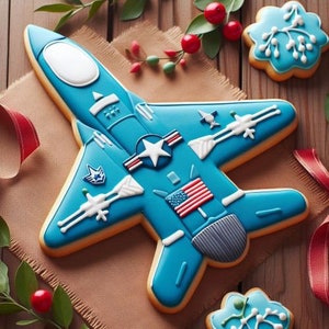 Jet Fighter Airplane Cookie Cutter 4.75'' Metal | Military Birthday ...