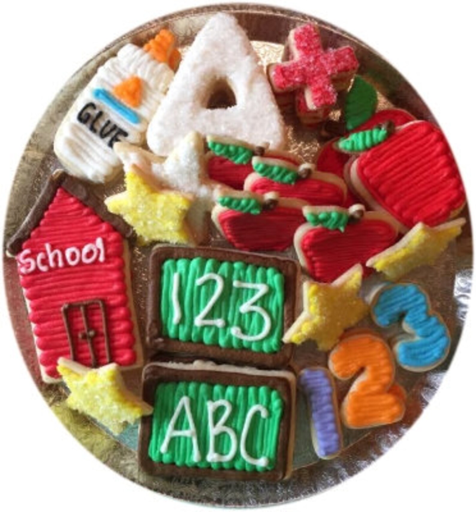 9 Piece School Cookie Cutter Set Chalkboard Bus Crayon Glue - Etsy