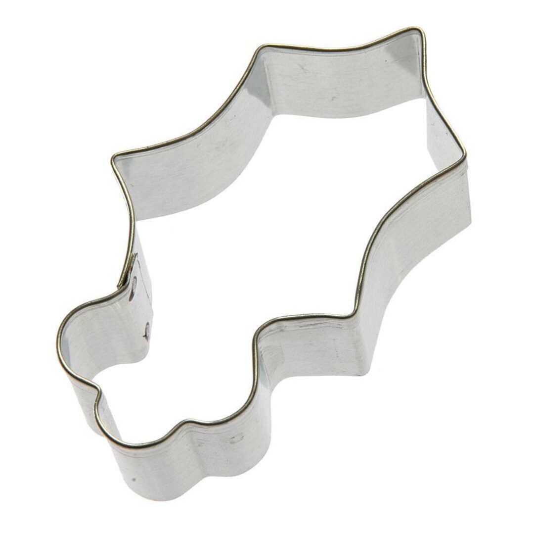 3'' Holly Leaf Christmas Cookie Cutter Metal | Cookie Cutters - Etsy
