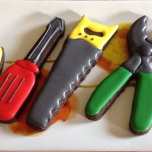 7 Piece Tool Cookie Cutter Set Construction Cookies Drill Hammer Saw ...