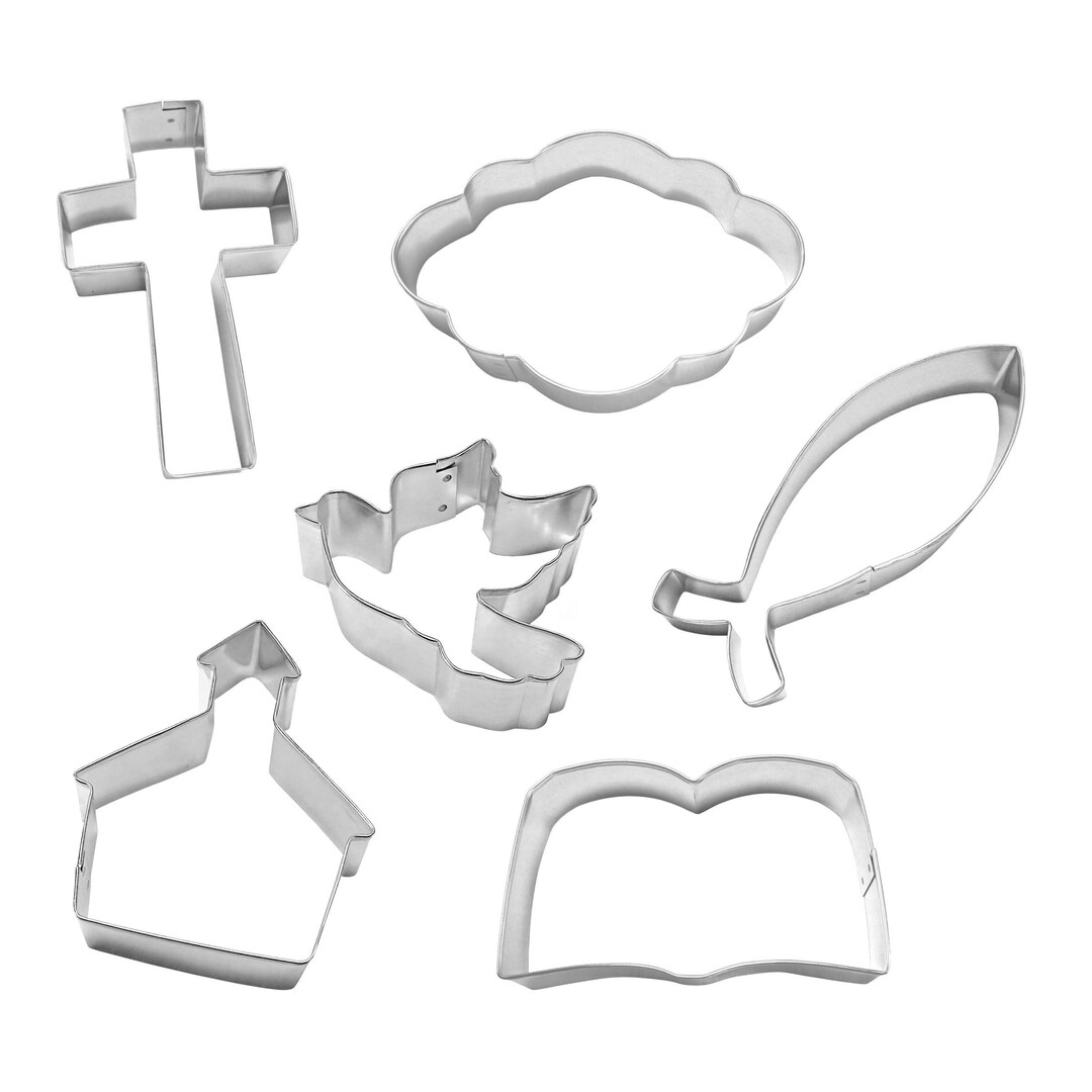 6 Piece Bible Study Christian Cookie Cutter Set | Communion Bible ...