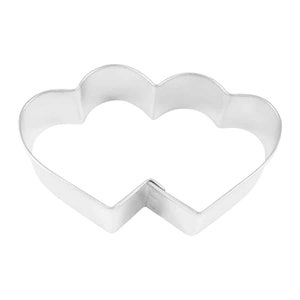 Double Heart Cookie Cutter 3.5'' NEW! Love Valentine Metal Love ...