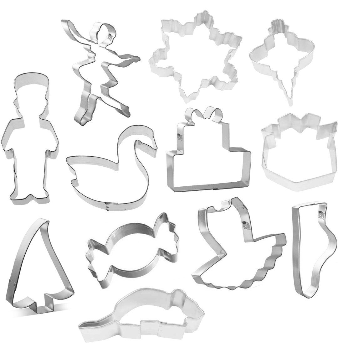 12 Piece Nutcracker Ballet Cookie Cutter Set Metal Christmas | Cookie ...
