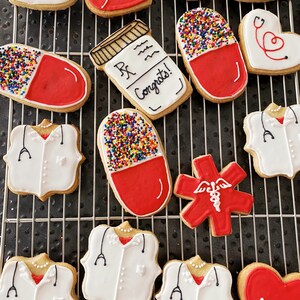 7 Piece Medical Cookie Cutter Set Nurse Doctor Get Well Metal Cookie ...
