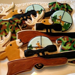 7 Piece Hunting Cookie Cutter Set Rifle Deer Flannel Metal | Cookie ...