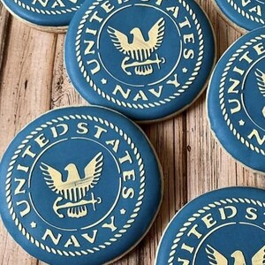 9 Piece Navy Military Cookie Cutter Set Metal | Birthday Party ...
