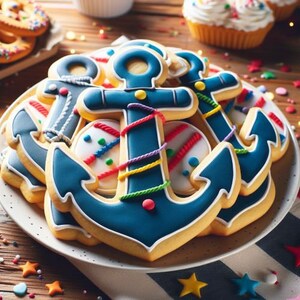 9 Piece Navy Military Cookie Cutter Set Metal | Birthday Party ...