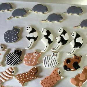 6 Piece Cat Cookie Cutter Set New! Animal Shelter Fundraiser Metal ...