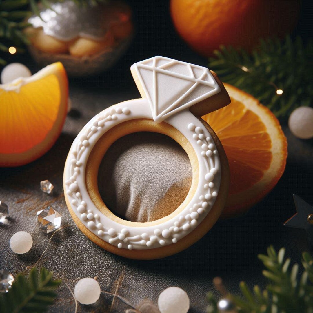 Diamond Wedding Ring 3.5'' Cookie Cutter Metal | Cookie Cutters - Etsy