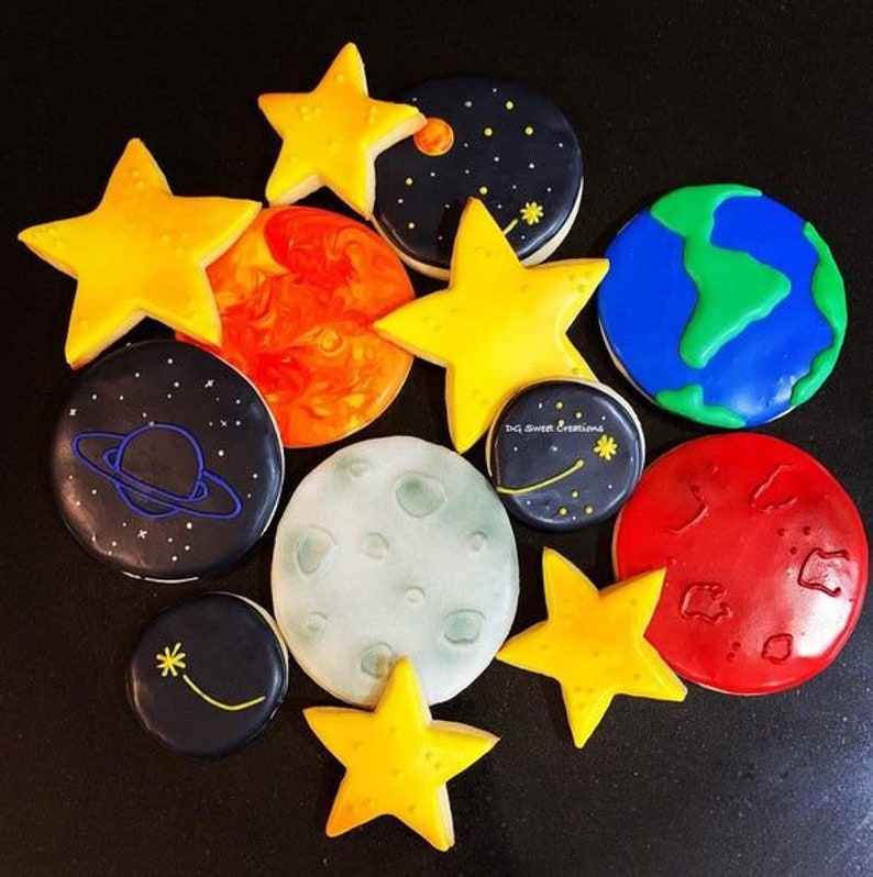 7 Piece Space Cookie Cutter Set Galaxy Solar System Astronomy - Etsy