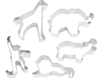Safari, Jungle, Wild Animals Cookie Cutters, Set 2 of 2, Monkey, Panda ...