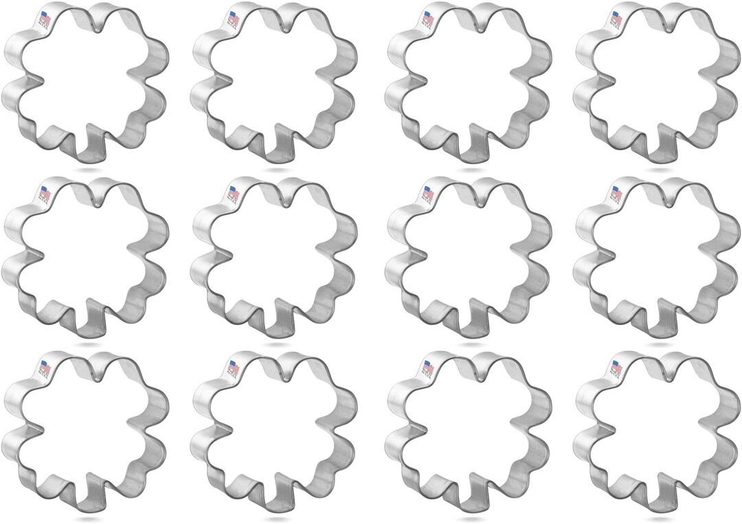 1 Dozen 12 Mini Four Leaf Clover 1.75'' Cookie Cutters Wedding Favors ...