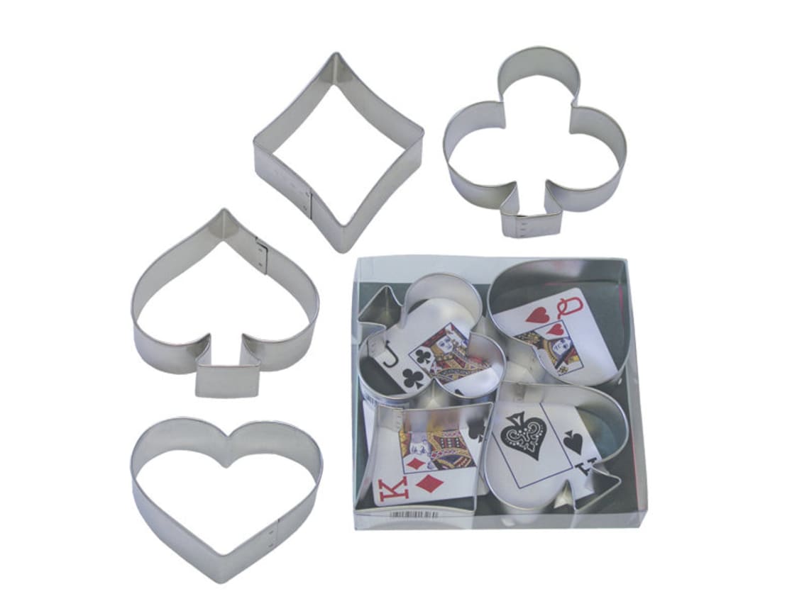 4 Piece Poker Card Cookie Cutter Set | Etsy